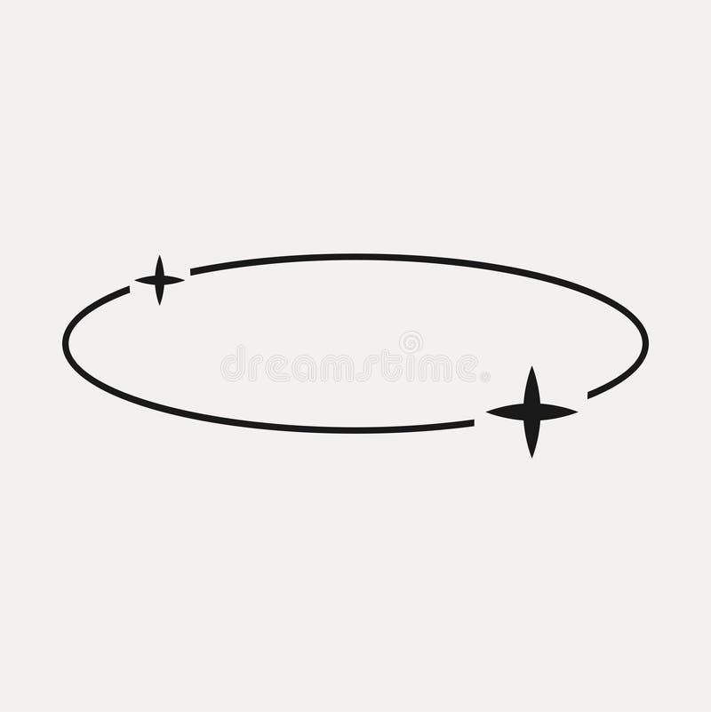 Orbit, Elliptical, Ellipse, Stylized Stars. Abstract Minimalistic ...