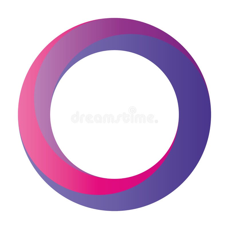Orbit Icon. Rounded Vector Ring Designed with Blended Gradients in Red ...
