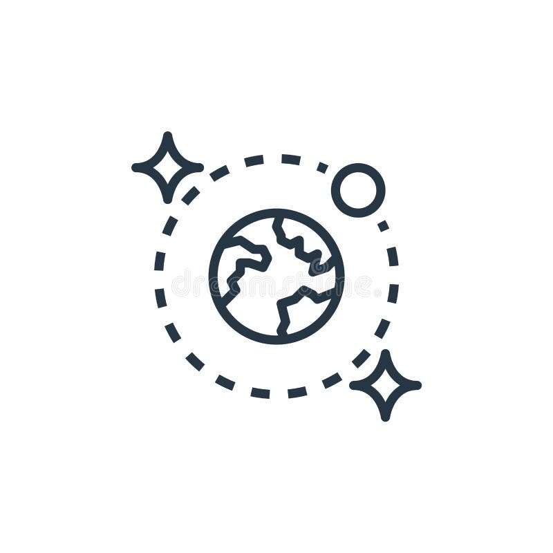 Orbit Icon Vector from Space Concept. Thin Line Illustration of Orbit ...