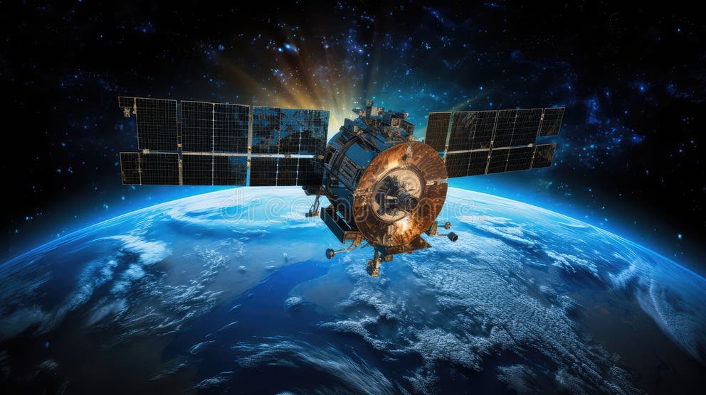 Orbit science technology stock illustration. Illustration of role ...