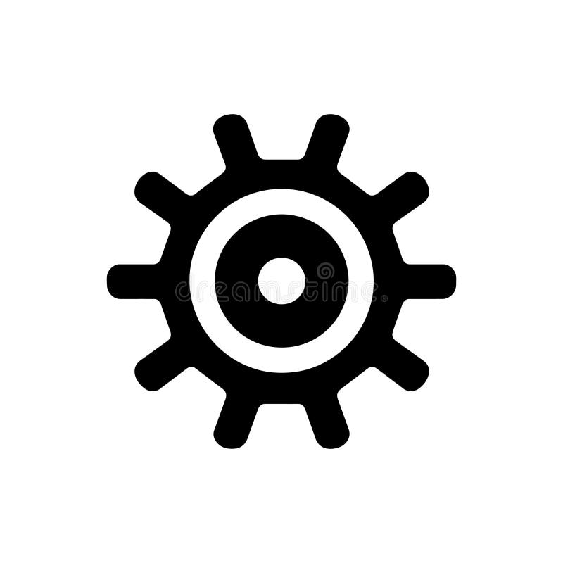 Orbit Spindle gear icon stock vector. Illustration of mechanical ...