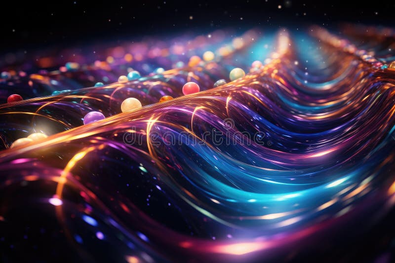 Orbit of Universe Colourful Abstract Background. Generative AI Stock ...