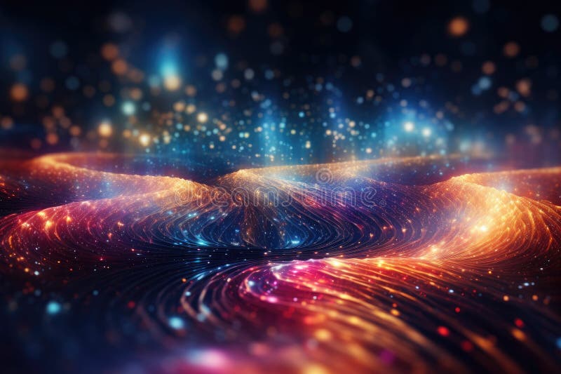 Orbit of Universe Colourful Abstract Background. Generative AI Stock ...