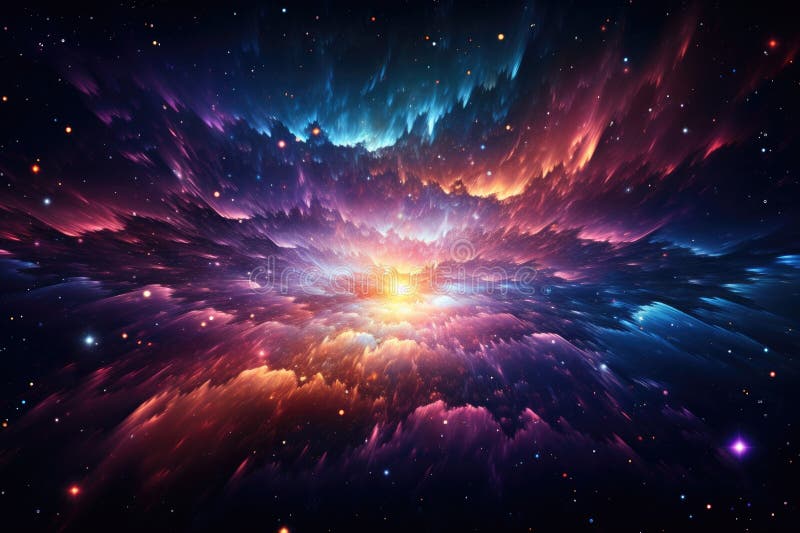 Orbit of Universe Colourful Abstract Background. Generative AI Stock ...