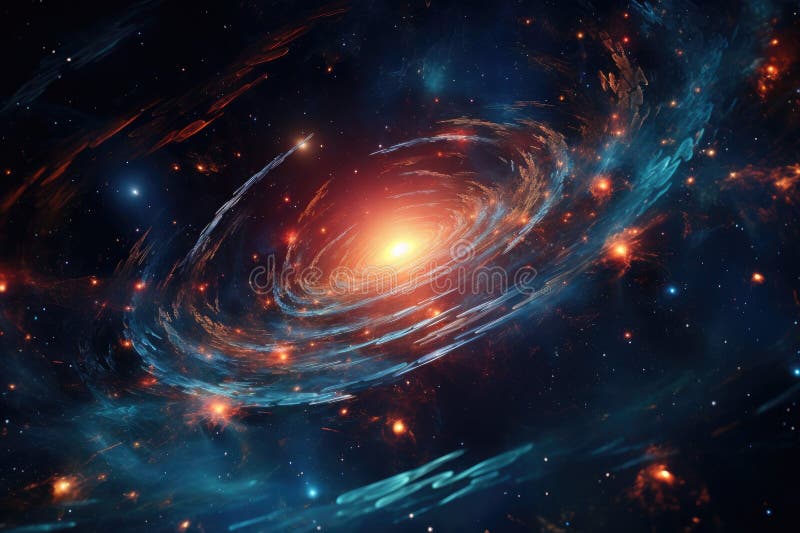 Orbit of Universe Colourful Abstract Background. Generative AI Stock ...