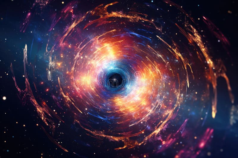 Orbit of Universe Colourful Abstract Background. Generative AI Stock ...