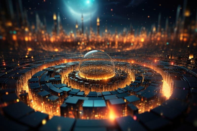 Orbit of Universe Colourful Abstract Background. Generative AI Stock ...