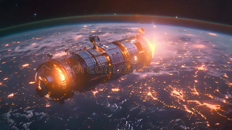 Orbital Explorer: Satellite Soars Majestically in Space Animation ...