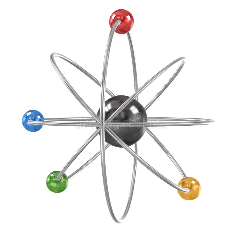 Orbital model of atom stock illustration. Illustration of model - 28993696