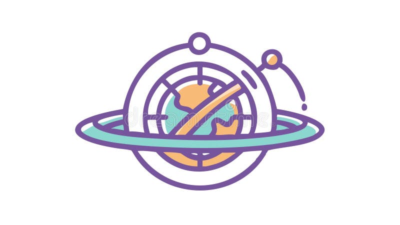 Orbital Rings and Compass, Celestial Navigation, Space Science, Vector ...