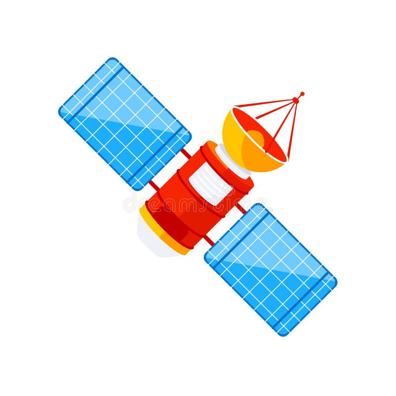 Orbital Satellite Transmitting Data with Solar Panels Deploying in ...