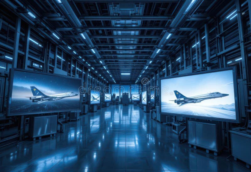 Orbital Vehicle Assembly Line Celestial Backdrop Illuminating Advanced ...