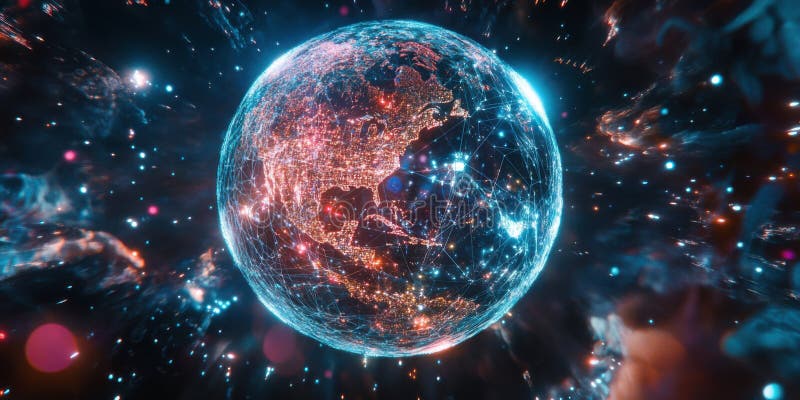 Orbiting the Connected Globe with Vibrant Lights and Networks Over the ...