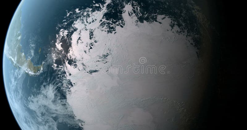 Antarctica, South Pole, Planet Earth Zoom To South Pole Stock Video ...