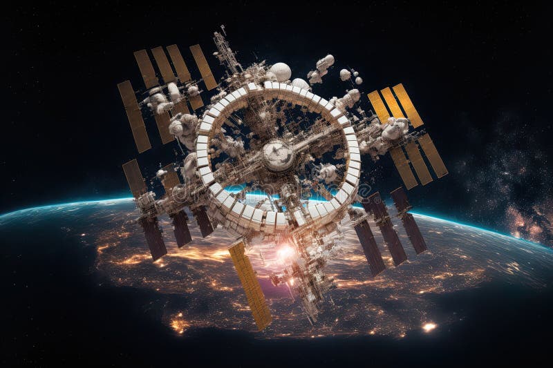 Orbiting the Planet is the International Space Station Stock ...