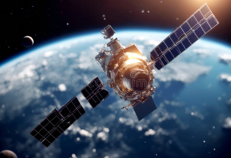 Orbiting Rendering Satellite Earth Space 3d Planet Orbit Science Nasa ...