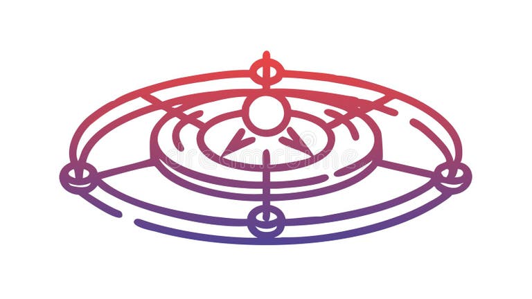 Orbiting Target System Icon. Strategic Aim, Precise Navigation, Complex ...