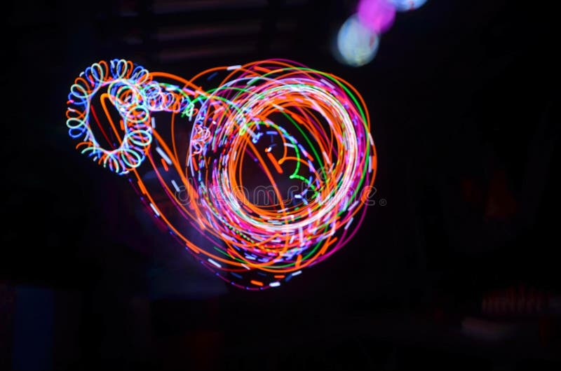 Orbits Light Circular Pattern Stock Image - Image of lighting, darkness ...