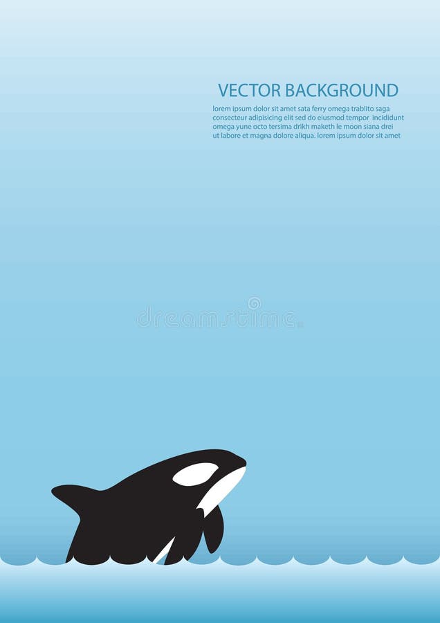 Orca Background Design. Vector Illustration Decorative Design Stock ...