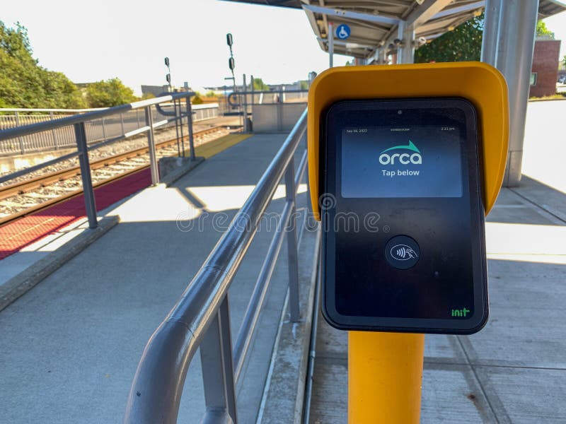 Orca Card Machine at Bus Station Editorial Photo - Image of reader ...