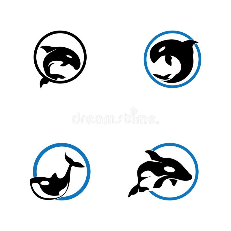 Orca Icon and Symbol Vector Template Illustration Stock Vector ...
