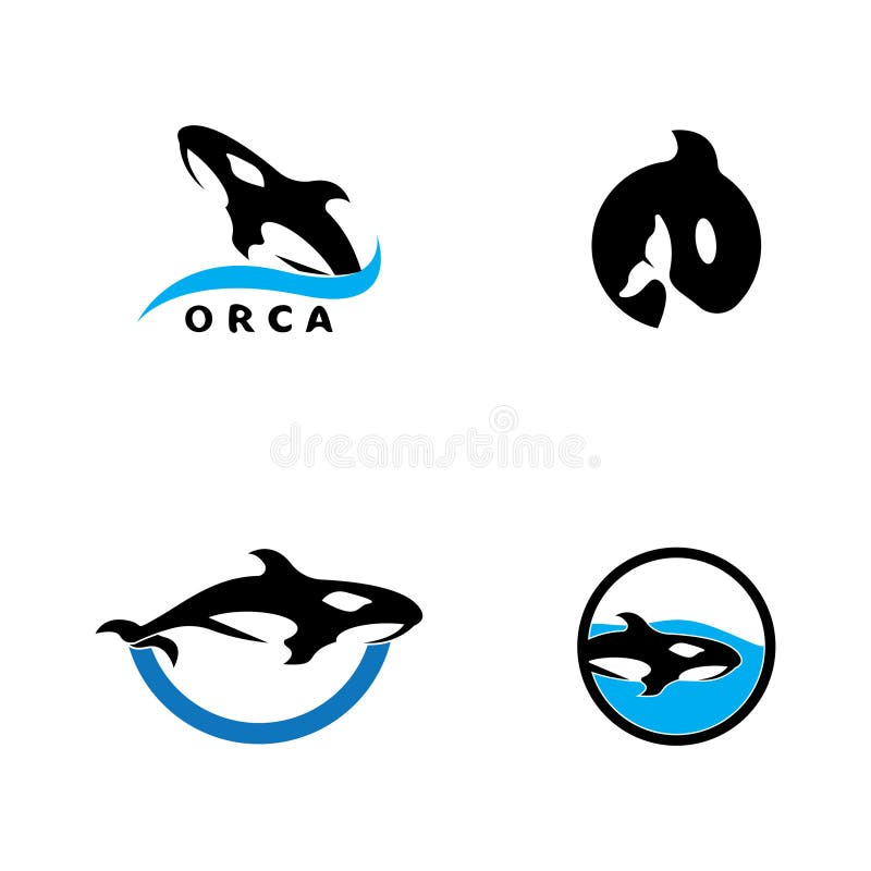 Orca Icon and Symbol Vector Template Illustration Stock Vector ...