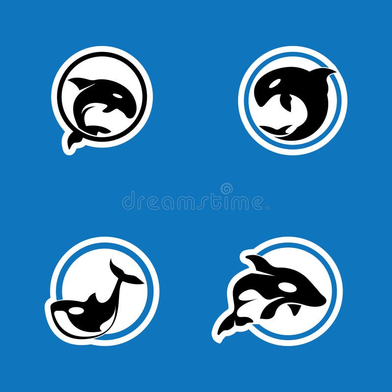 Orca Icon and Symbol Vector Template Illustration Stock Vector ...