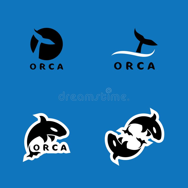 Orca Icon and Symbol Vector Template Illustration Stock Vector ...