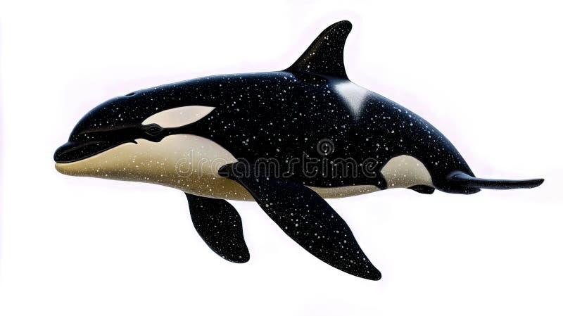 An Orca (killer Whale) Isolated on a White Background Stock ...