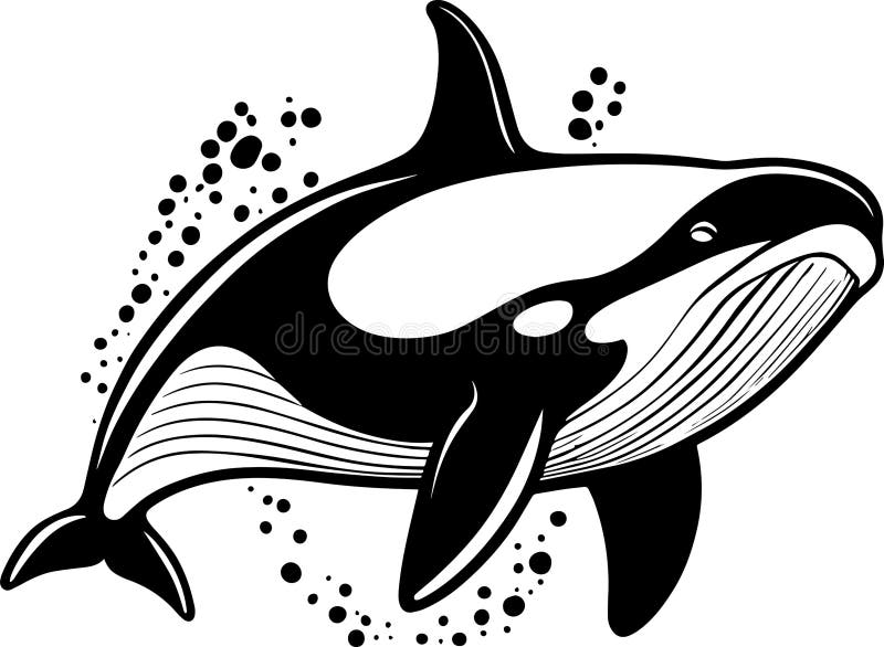 Orca Logo Monochrome Killer Whale Design Stock Vector - Illustration of ...