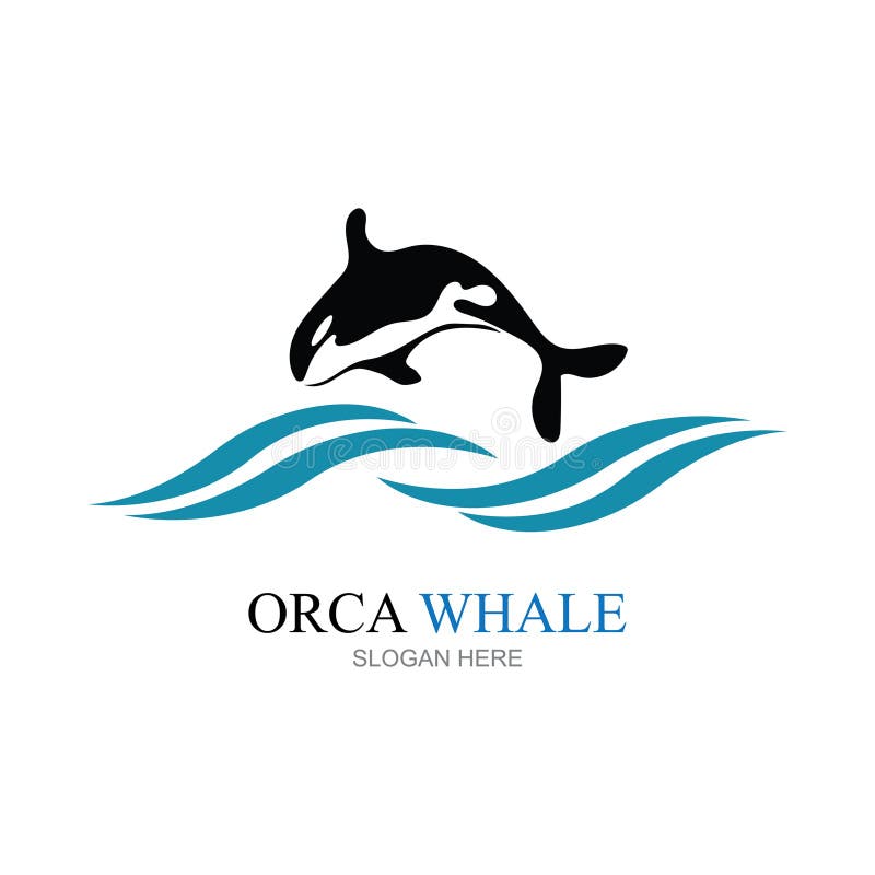 Orca Logo Vector Illustration on Trendy Design Stock Vector ...