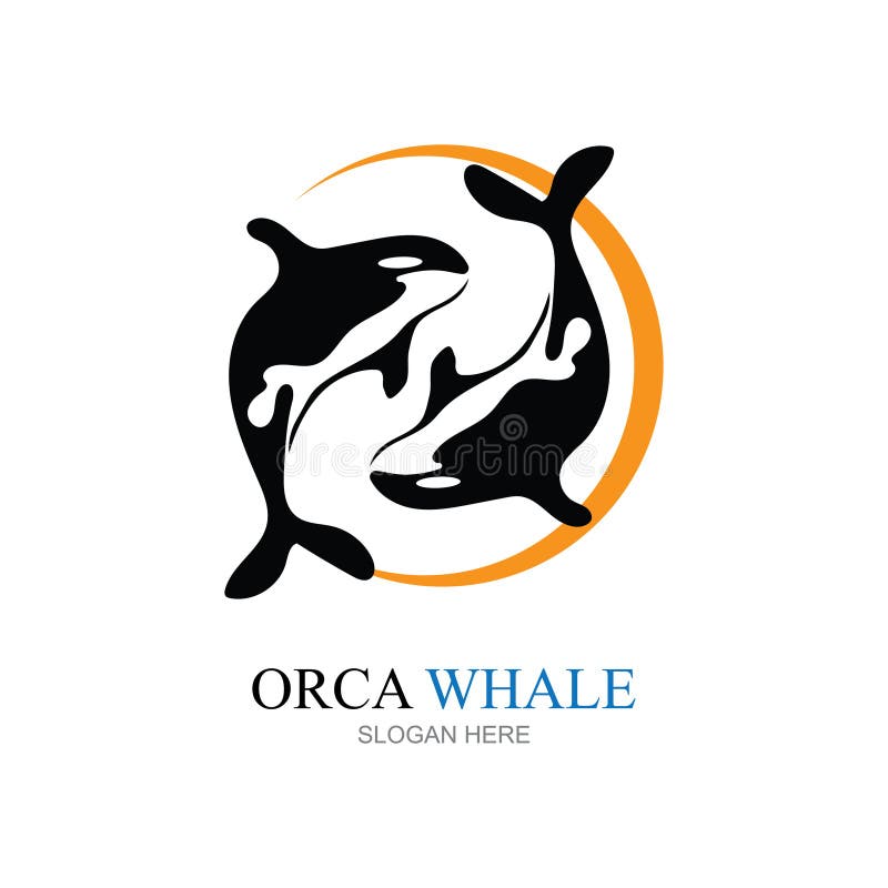 Orca Logo Vector Illustration on Trendy Design Stock Vector ...