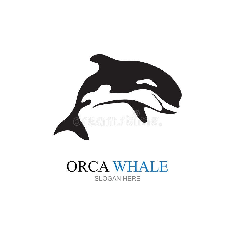 Orca Logo Vector Illustration on Trendy Design Stock Vector ...