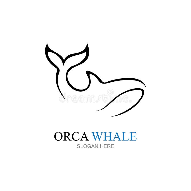 Orca Logo Vector Illustration on Trendy Design Stock Vector ...