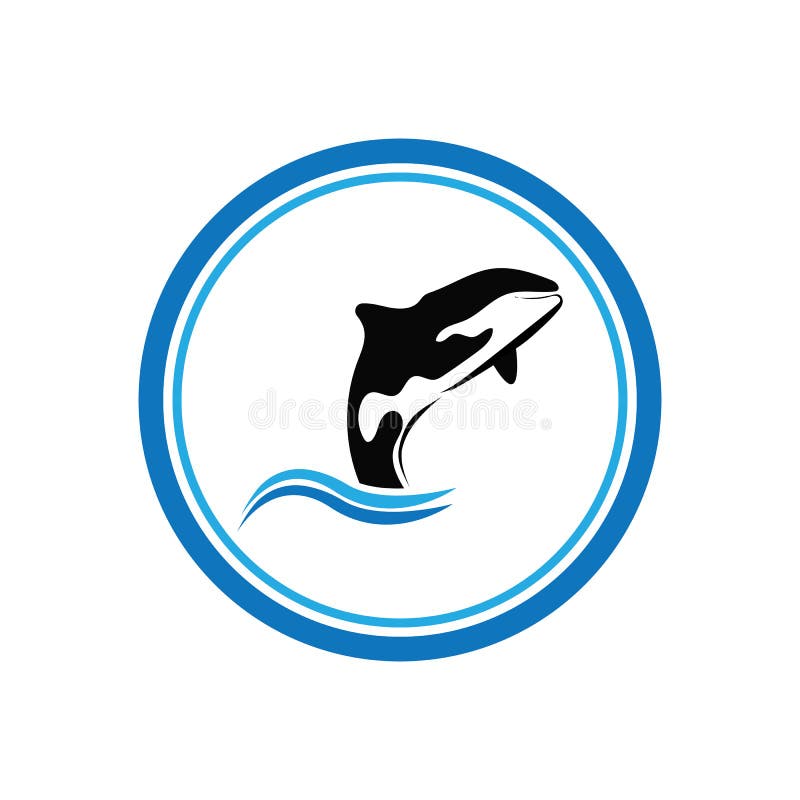 Orca Logo Vector Illustration on Trendy Design Stock Vector ...