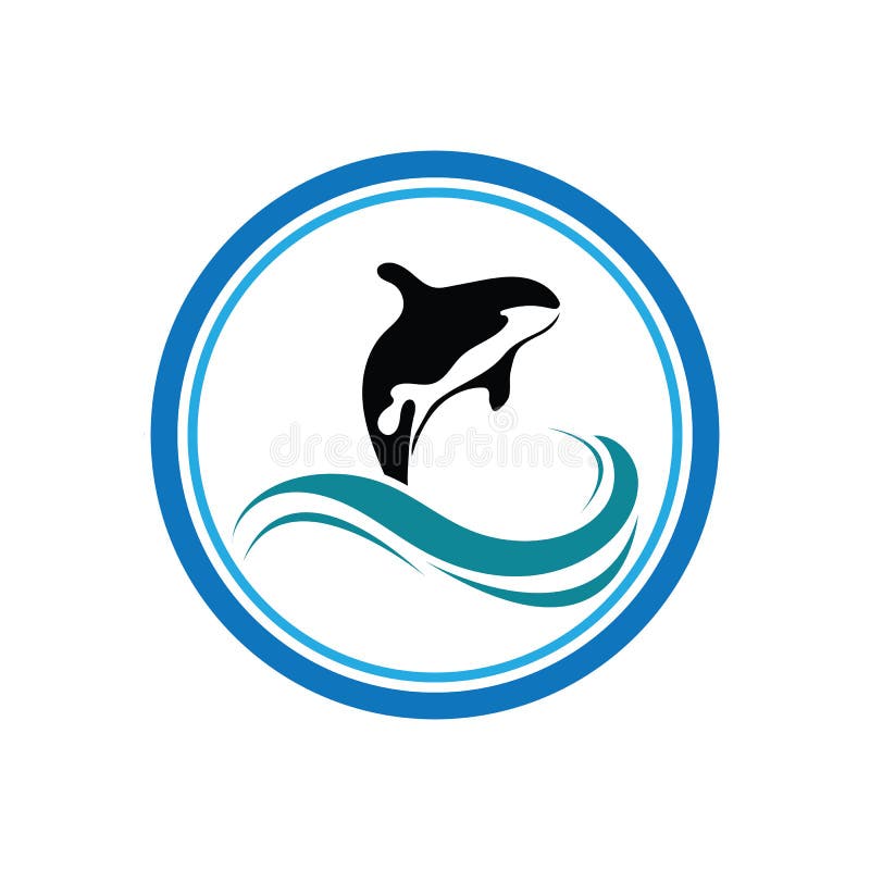 Orca Logo Vector Illustration on Trendy Design Stock Vector ...