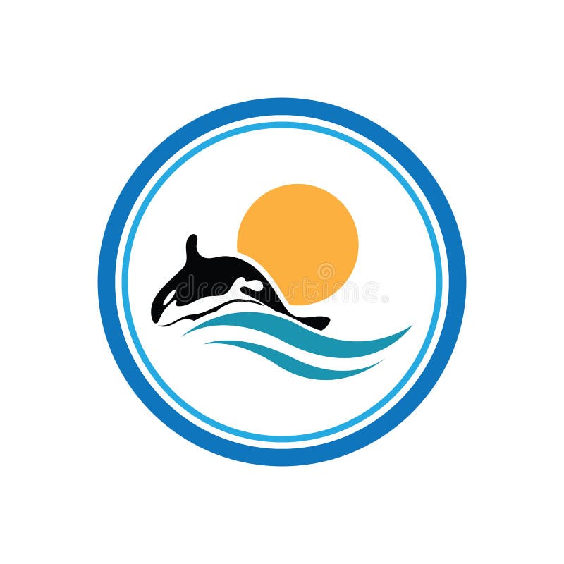 Orca Logo Vector Illustration on Trendy Design Stock Vector ...