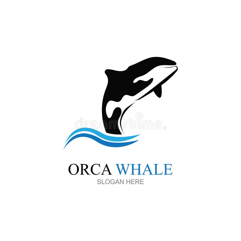 Orca Logo Vector Illustration on Trendy Design Stock Vector ...