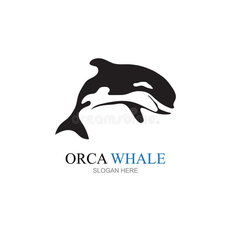 Orca Logo Vector Illustration on Trendy Design Stock Vector ...