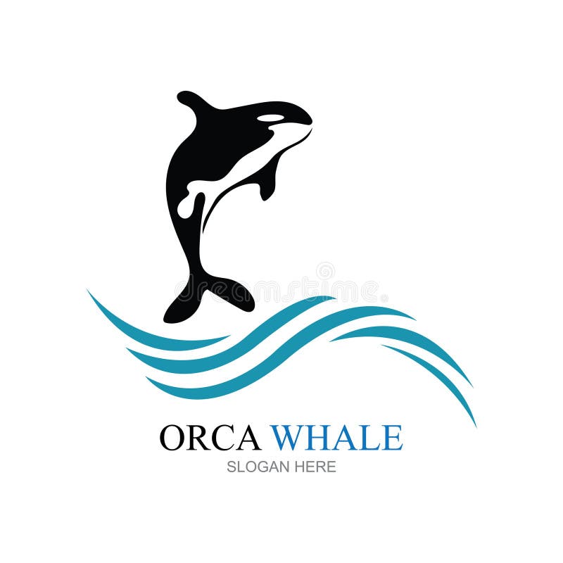 Orca Logo Vector Illustration on Trendy Design Stock Vector ...