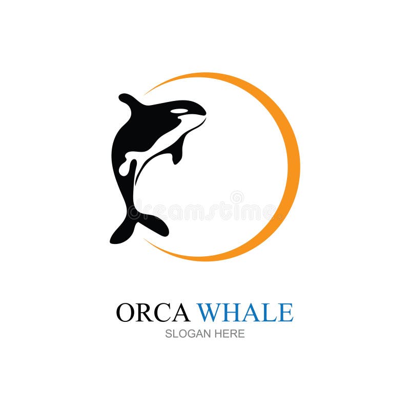 Orca Logo Vector Illustration on Trendy Design Stock Vector ...