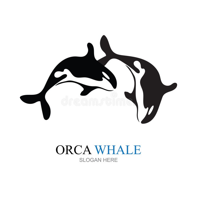 Orca Logo Vector Illustration on Trendy Design Stock Vector ...