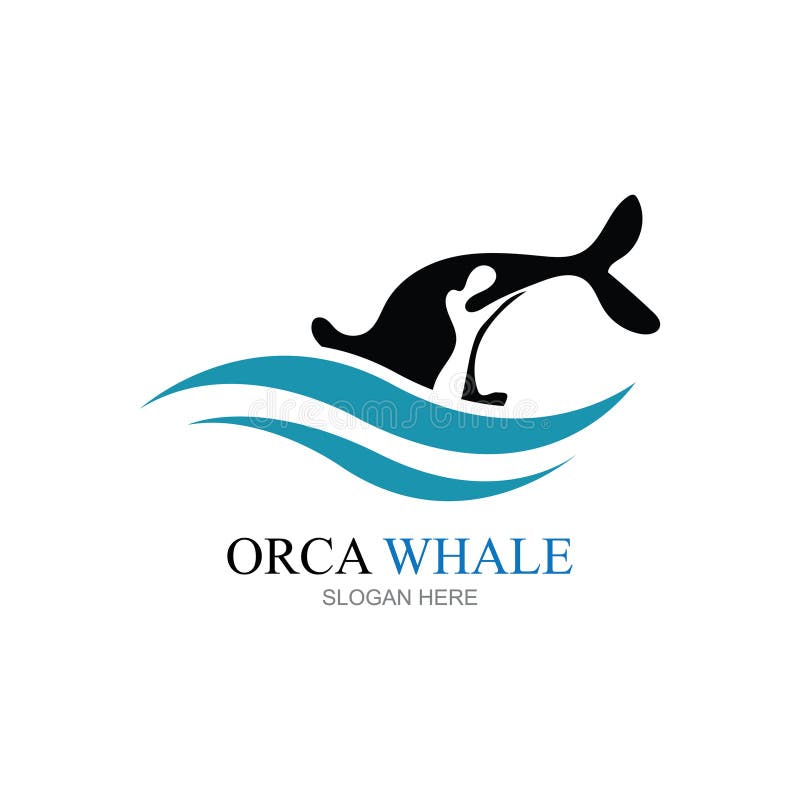 Orca Logo Vector Illustration on Trendy Design Stock Vector ...