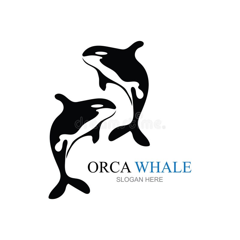 Orca Logo Vector Illustration on Trendy Design Stock Vector ...