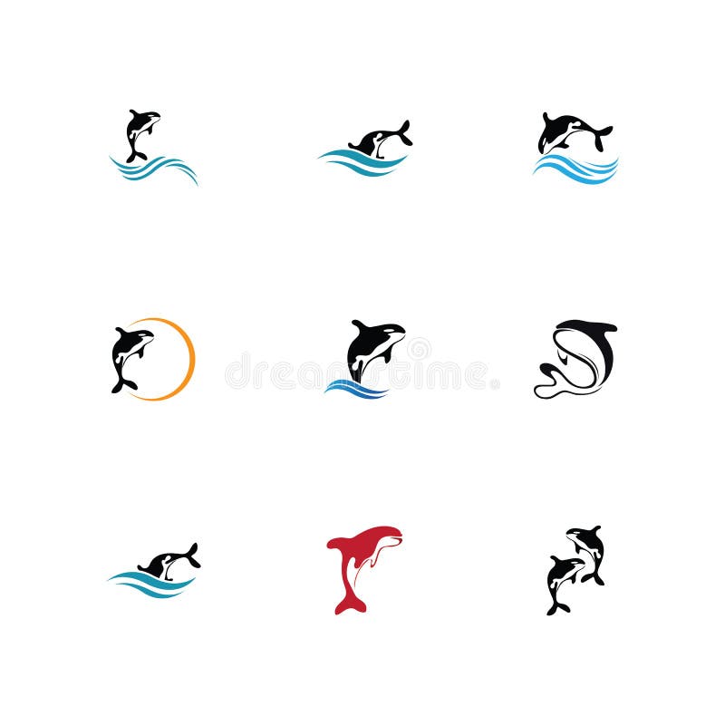 Orca Logo Vector Illustration on Trendy Design Stock Vector ...