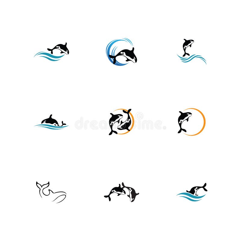 Orca Logo Vector Illustration on Trendy Design Stock Vector ...