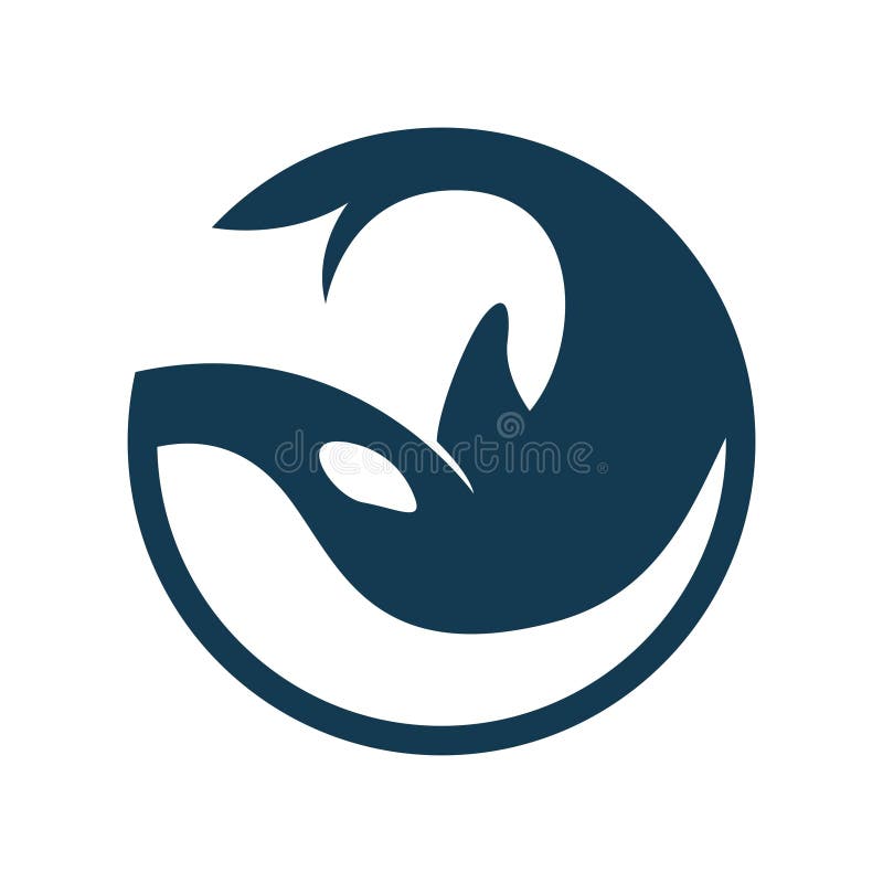 Orca Whale Icon Logo Design Stock Vector - Illustration of animal, orca ...
