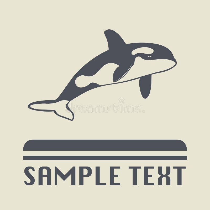 Orca whale icon or sign stock vector. Illustration of icon - 132998941