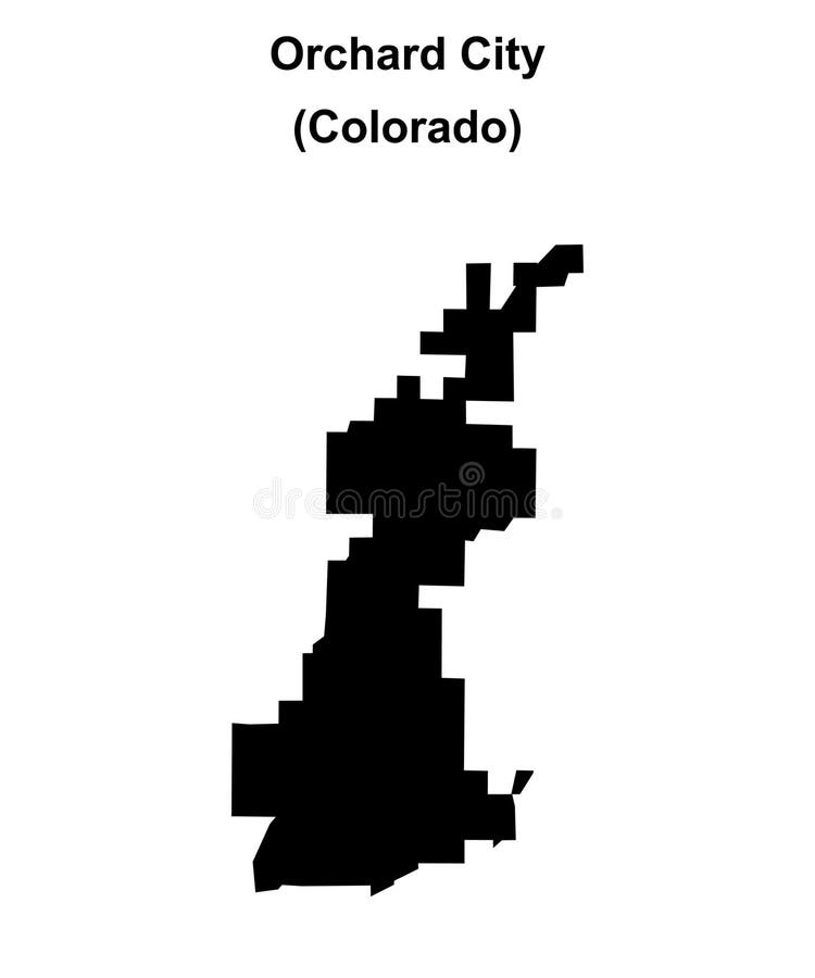 Orchard City outline map stock illustration. Illustration of colorado ...