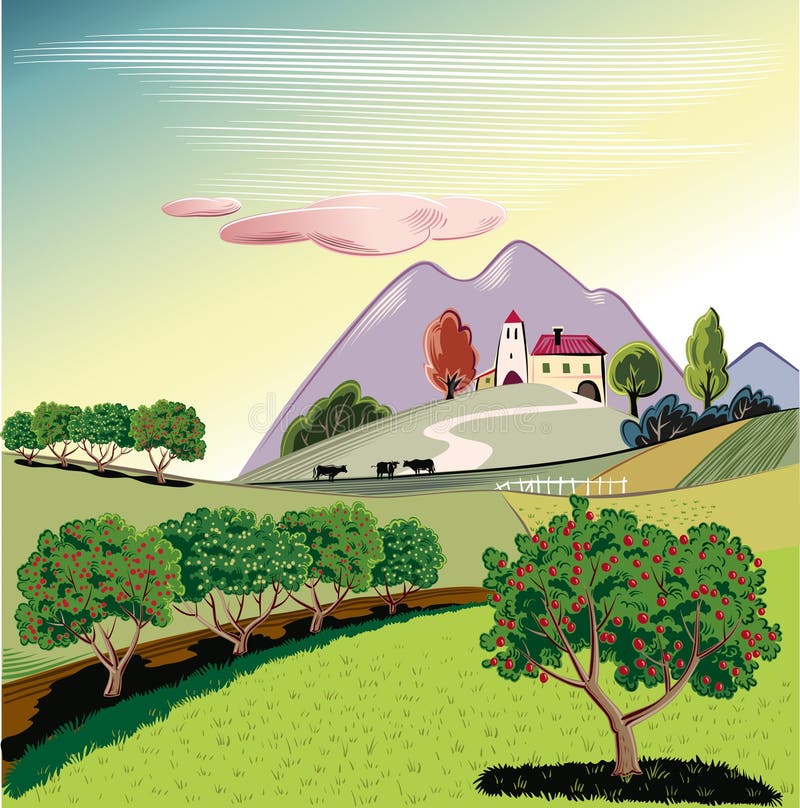 Orchard Rows Stock Illustrations – 30 Orchard Rows Stock Illustrations ...